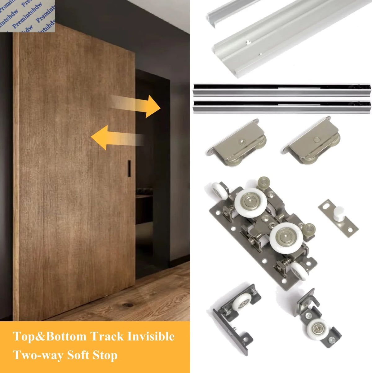 1Set Invisible Track Floating Sliding Barn Door — MIXORY